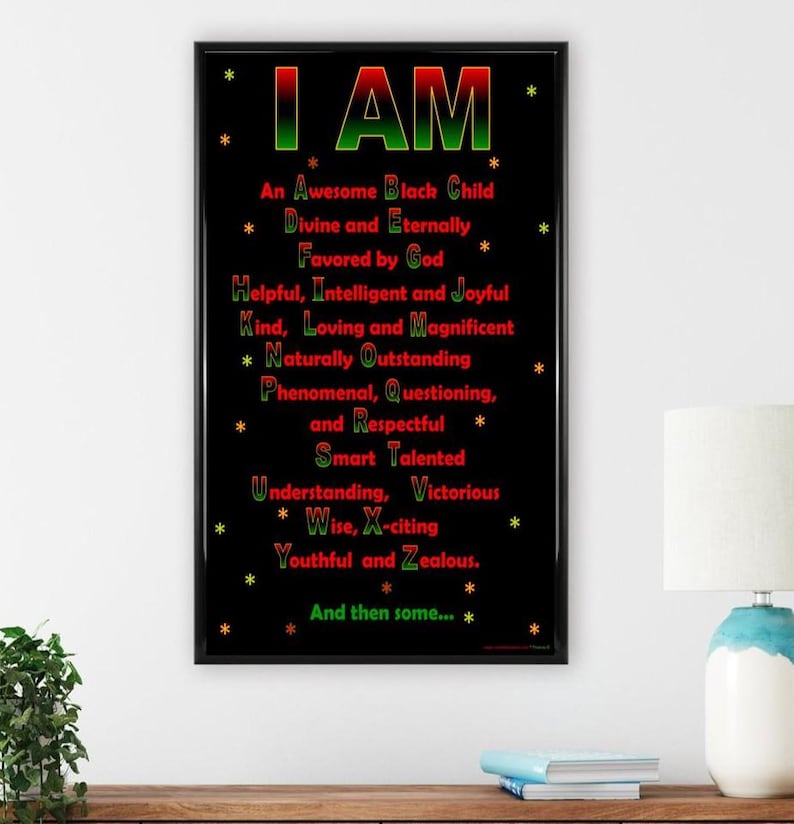 Black History Poster for Black Children Affirmation for Black History ...