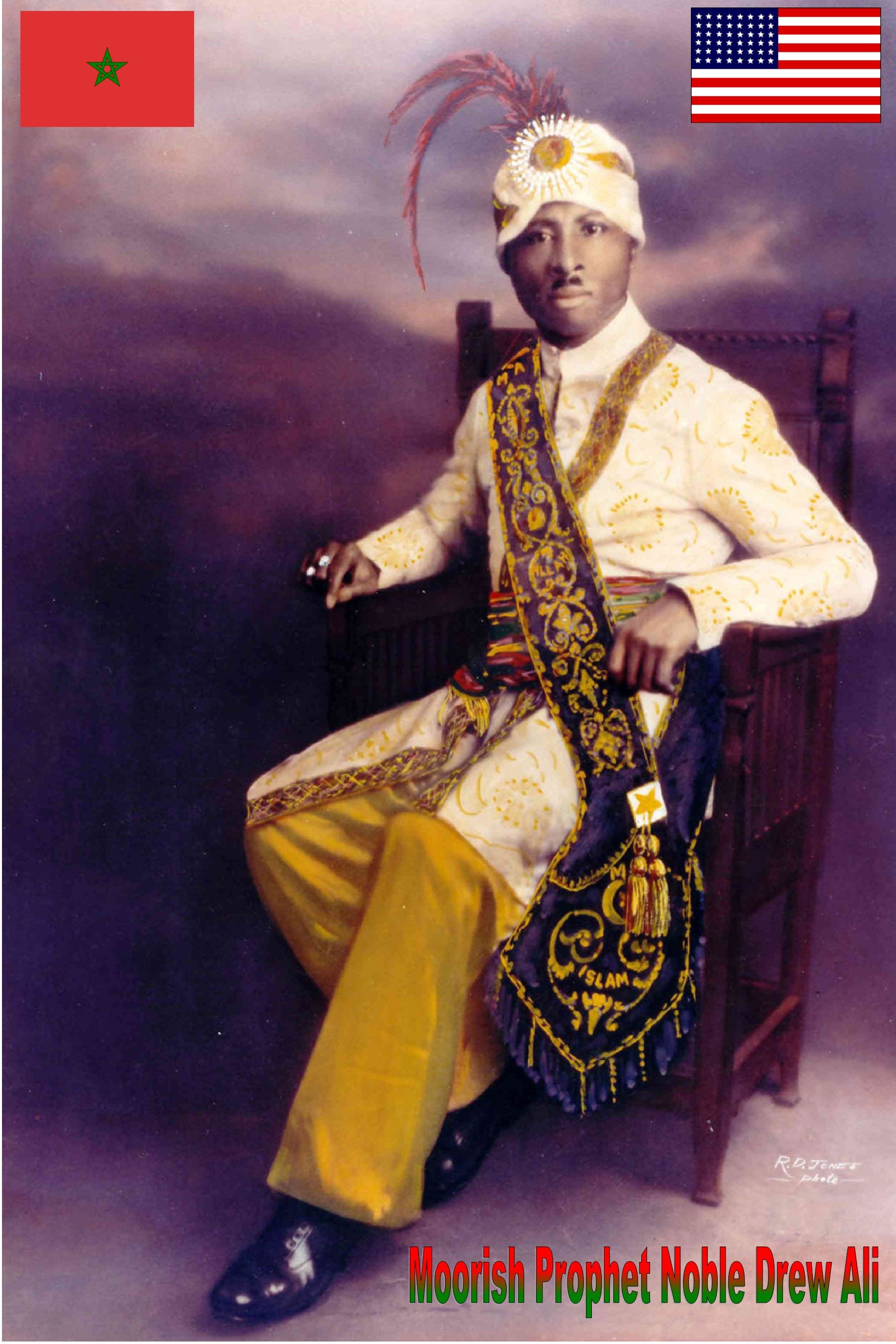Noble Drew Ali, Moorish Science Temple of America, Moorish Men, Moors ...