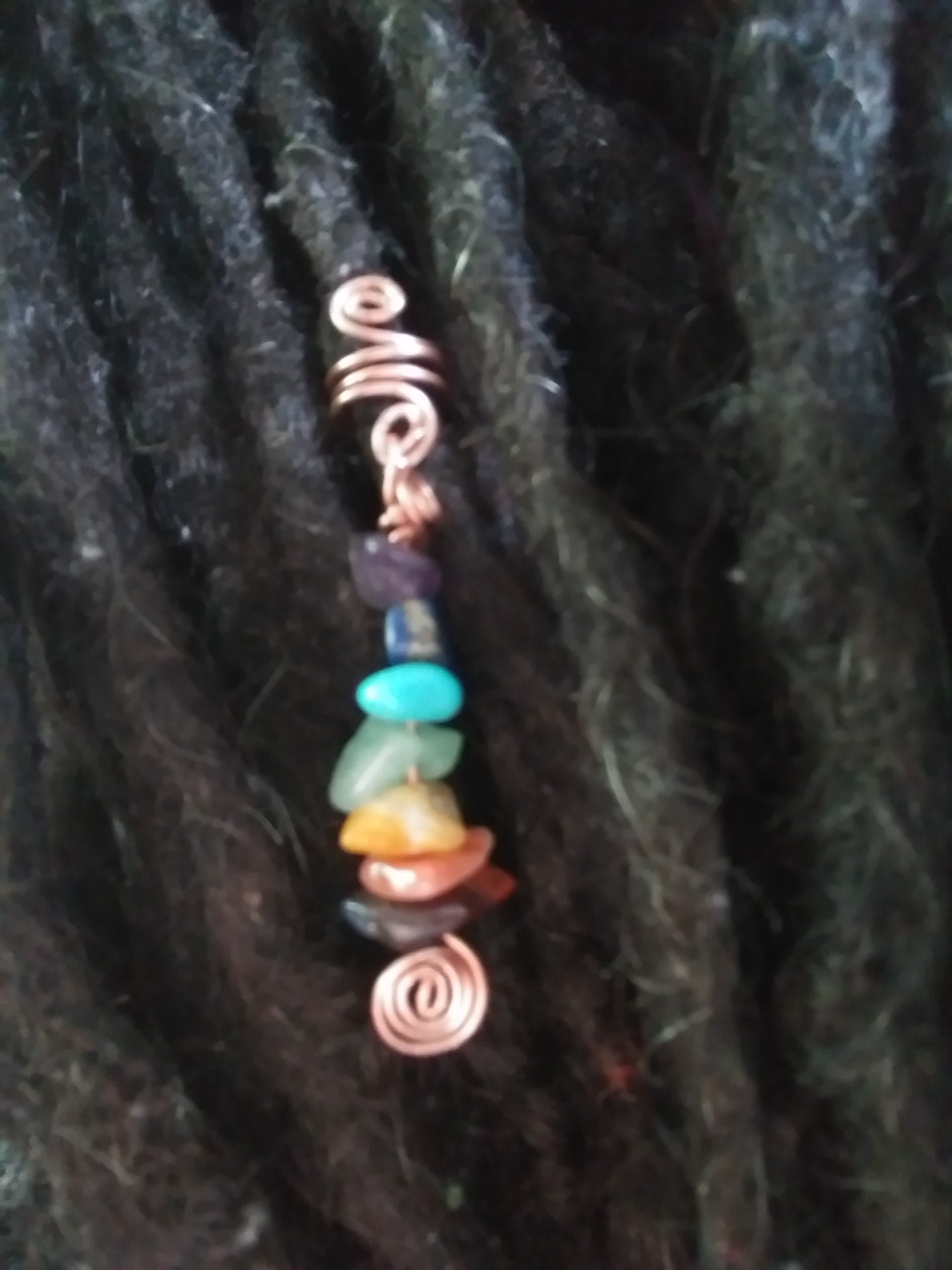 Chakra Gemstones Dreadlock Jewelry Crystal Loc Jewelry | Etsy