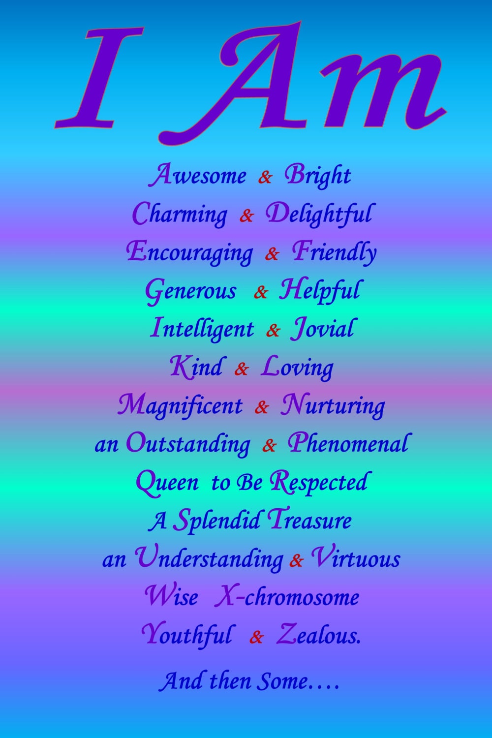 Positive affirmations posters I AM Affirmations Alphabet | Etsy