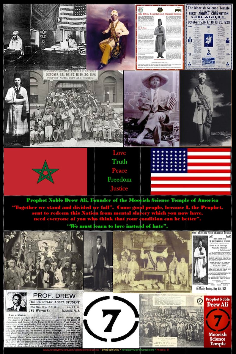 Noble Drew Ali Moorish Science Temple of America Moorish - Etsy India