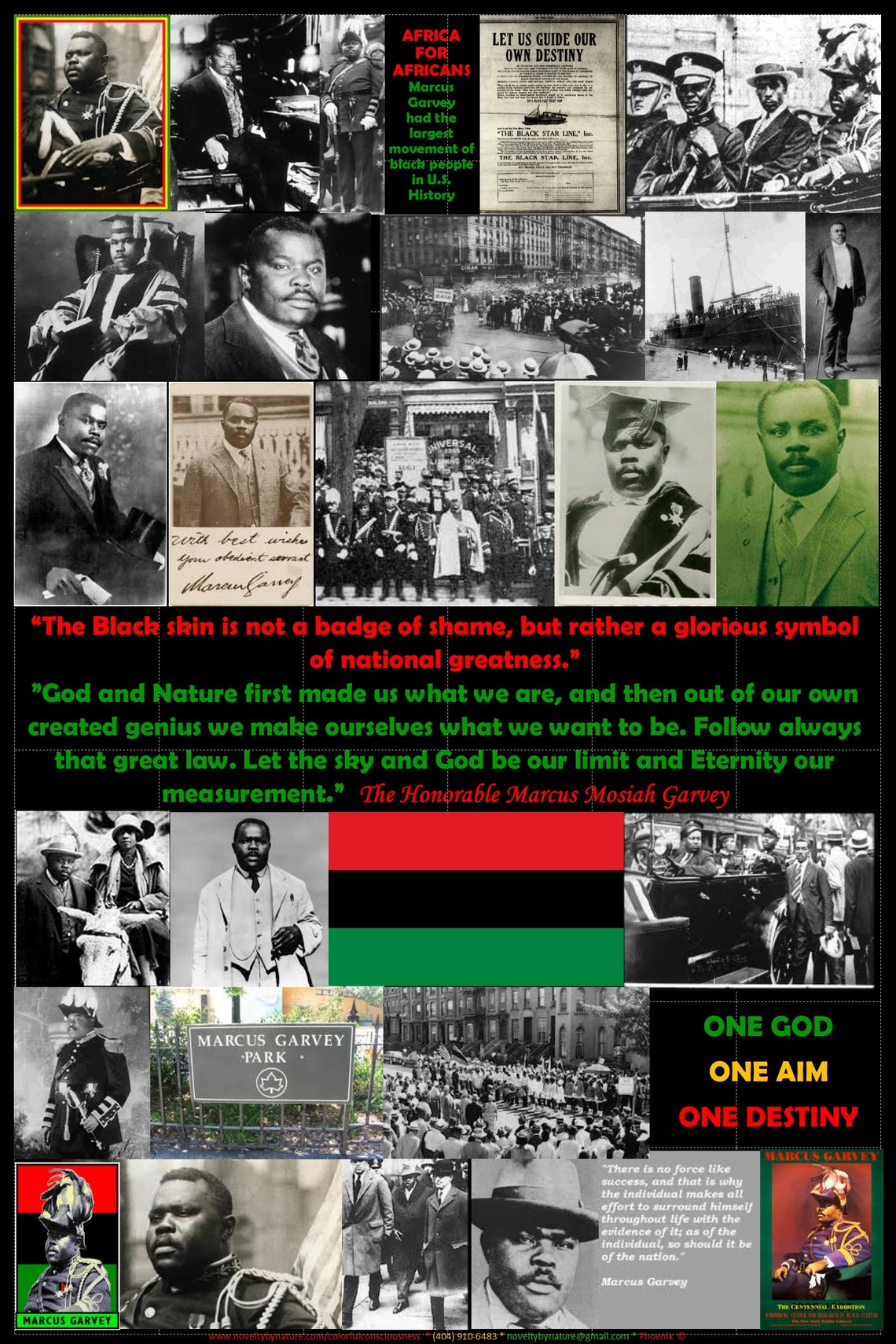 Marcus Garvey Poster, Marcus Mosiah Garvey Posters, Black History Month ...
