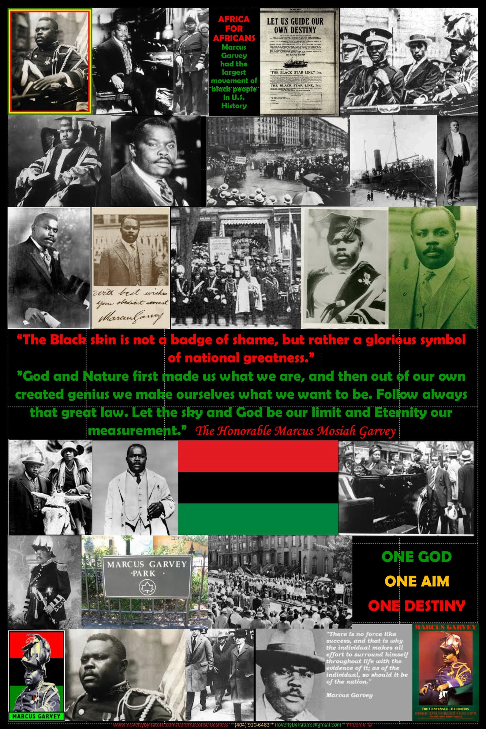 Marcus Garvey Poster, Marcus Mosiah Garvey Posters, Black History Month ...