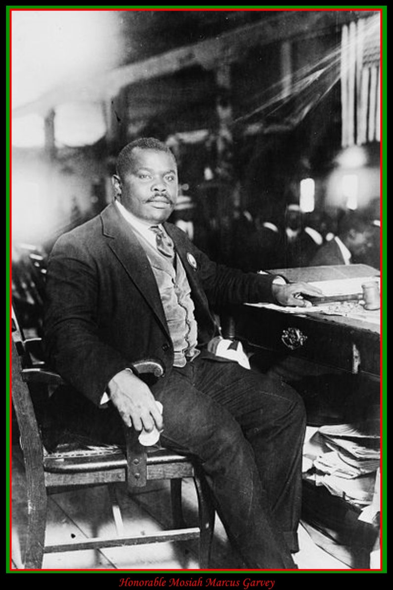 Marcus Garvey Poster, Marcus Mosiah Garvey Posters, Black History Month ...