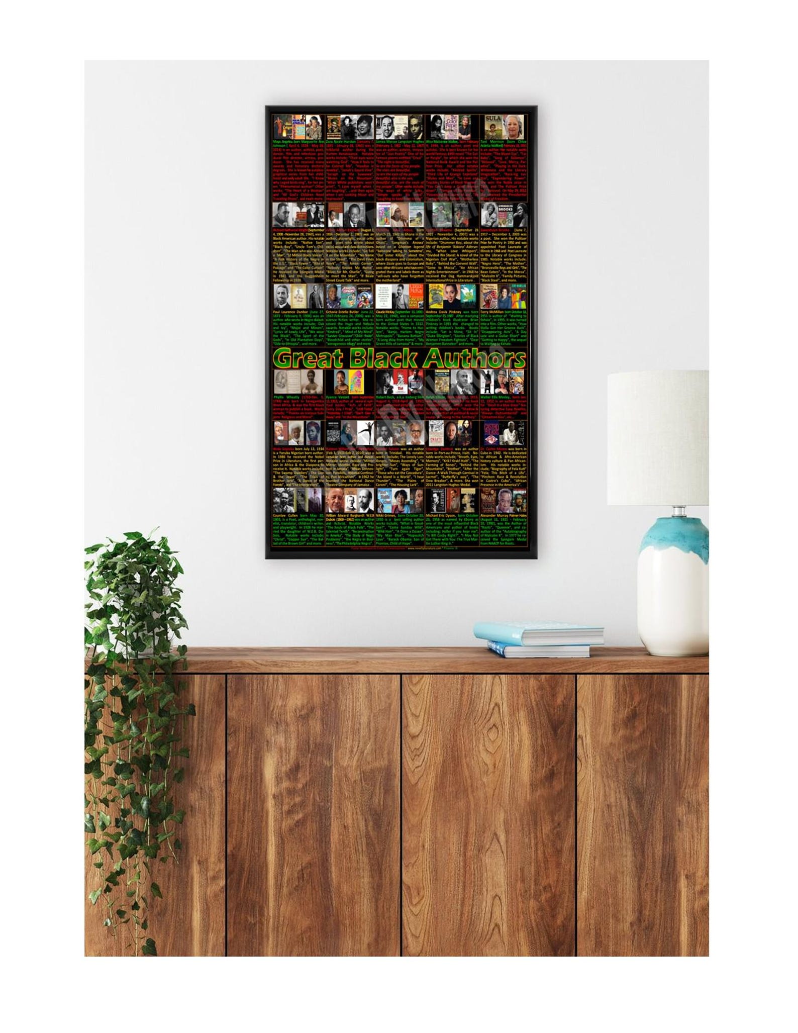 Great Black Authors Poster, Black History Poster - Etsy
