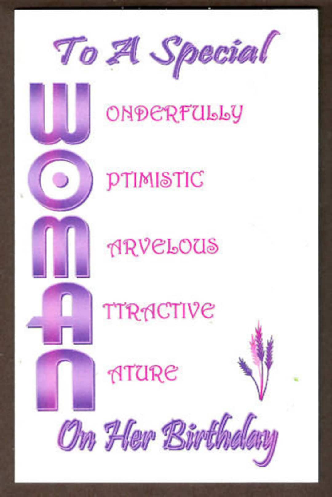 Personalized, Custom, Acrostic Poetry Birthday Cards for Any and All ...