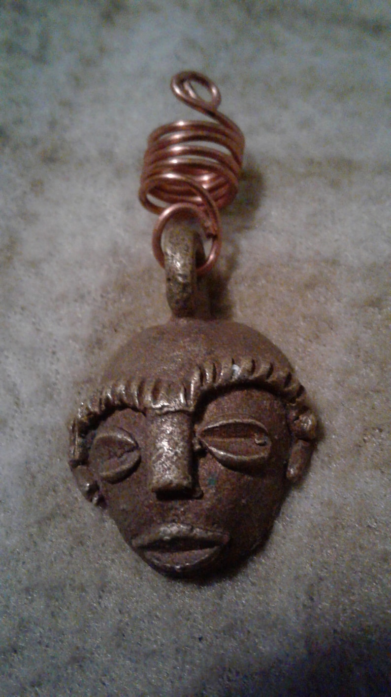 Bronze African Mask Dreadlock Jewelry Loc Jewelry Dread - Etsy