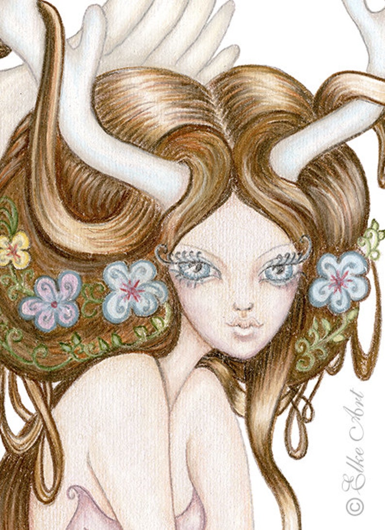Medium Elke Art Print ( A4 - 297mm X 210mm) - "celeste & Divina ...