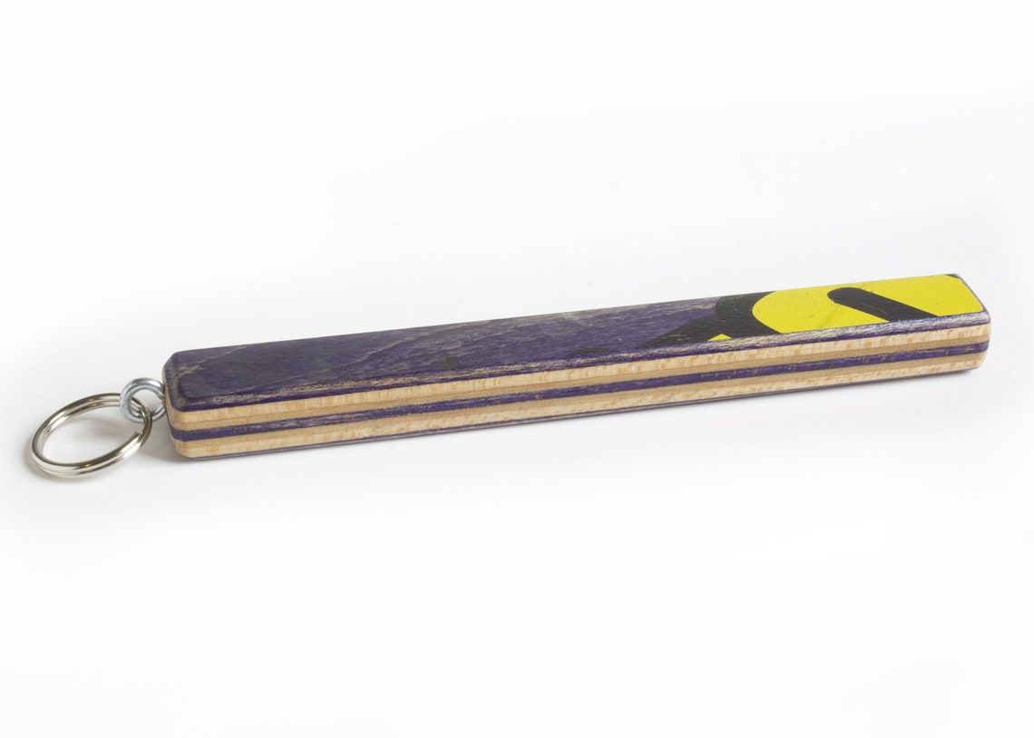 Recycled Skateboard Keychain - Etsy