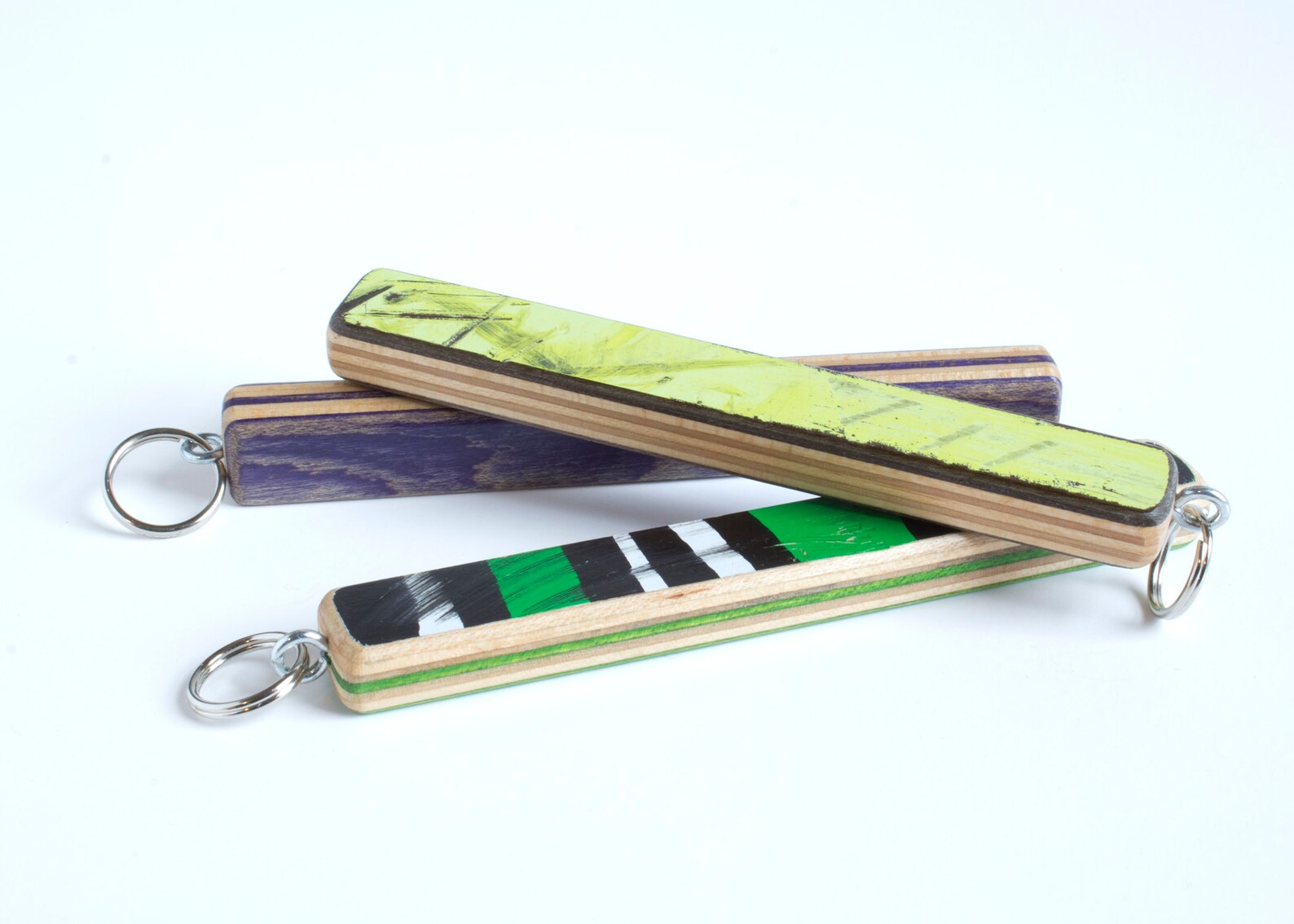 Recycled Skateboard Keychain - Etsy