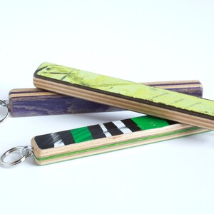 Recycled Skateboard Keychain - Etsy
