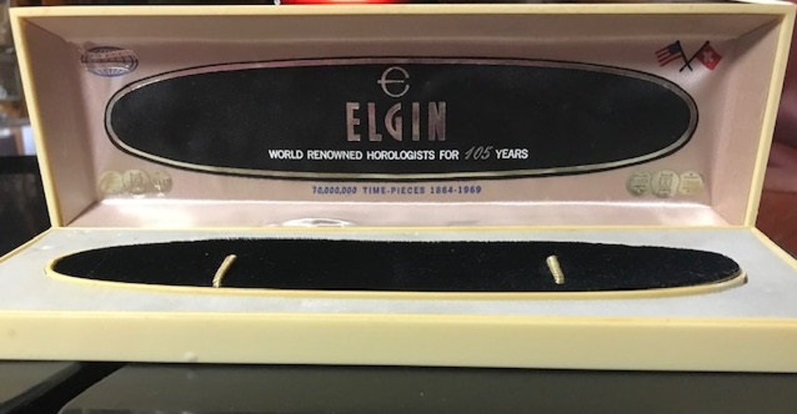 Vintage ELGIN watch box Commemorative issue 1864-1969 | Etsy