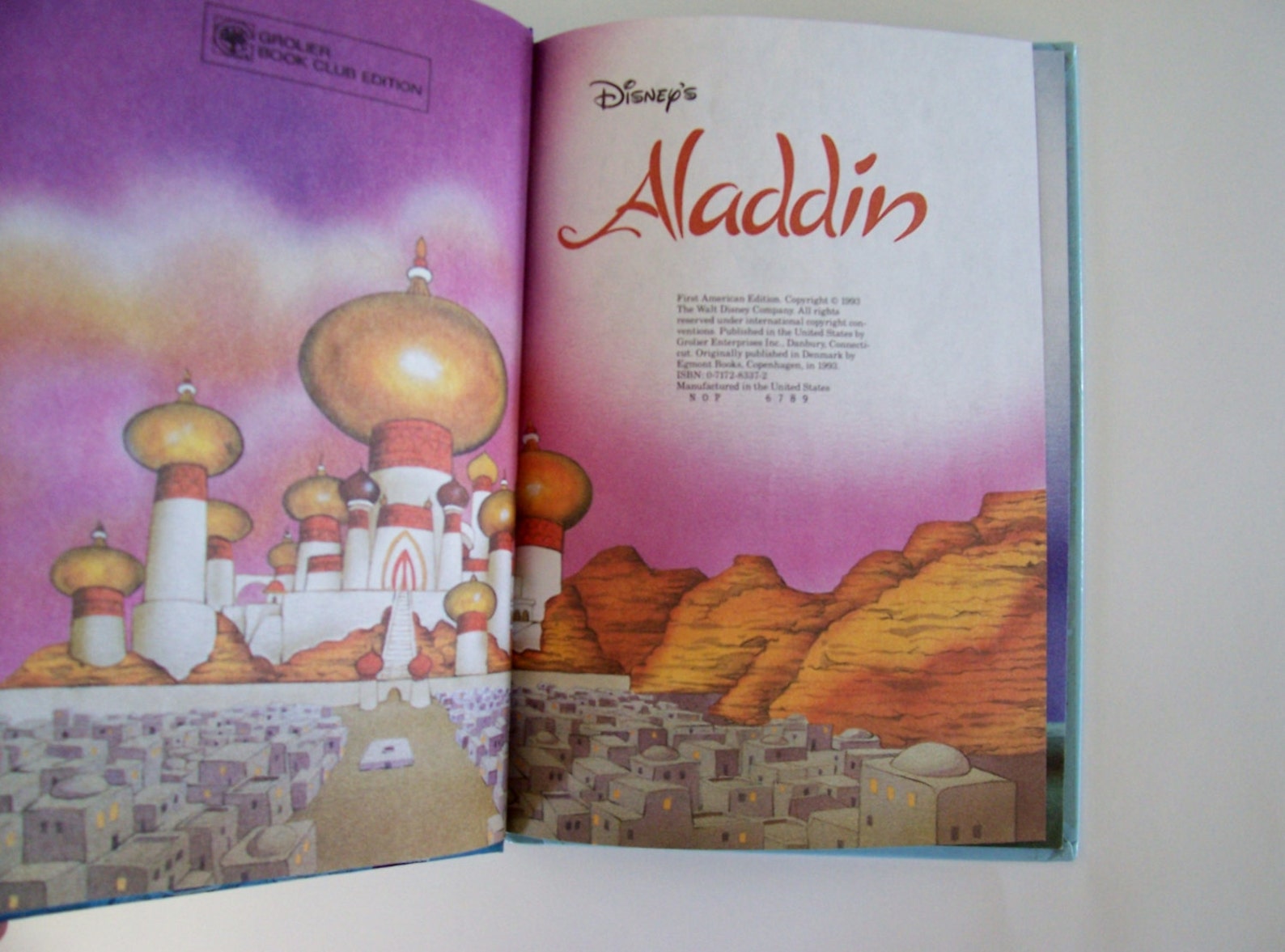 Vintage Disney's Aladdin Children's Book, 1993 Grolier Edition - Etsy