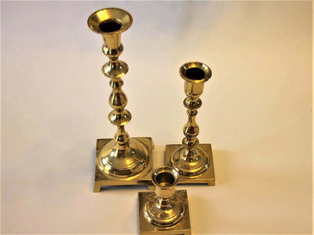 Set of 3 Candlesticks Made in India - Etsy