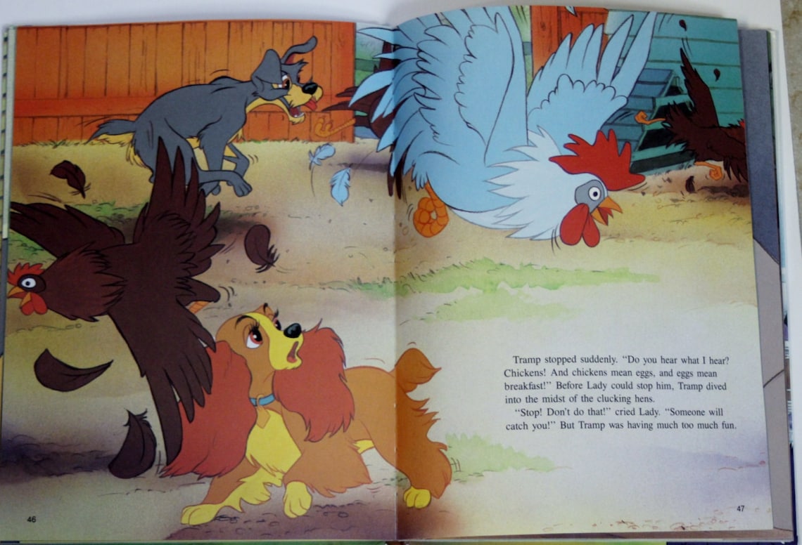 Disney's Lady and the Tramp Vintage Hard Cover Book - Etsy