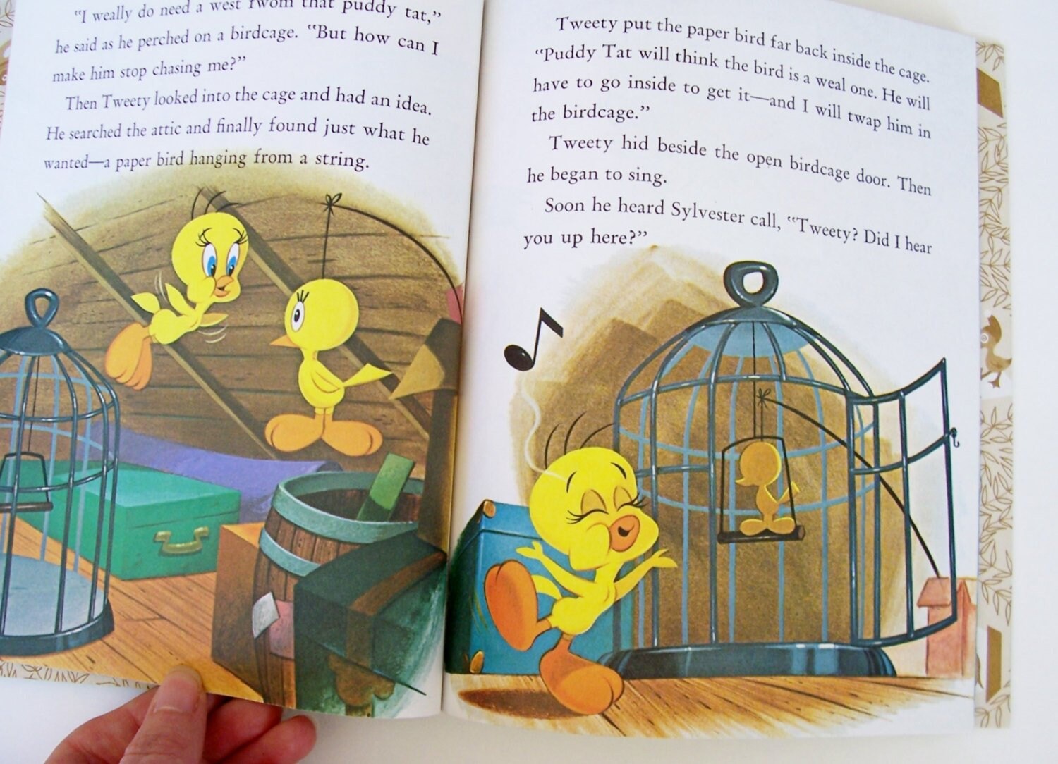 Tweety Plays Catch the Puddy Tat - Little Golden Book - Vintage Warner ...