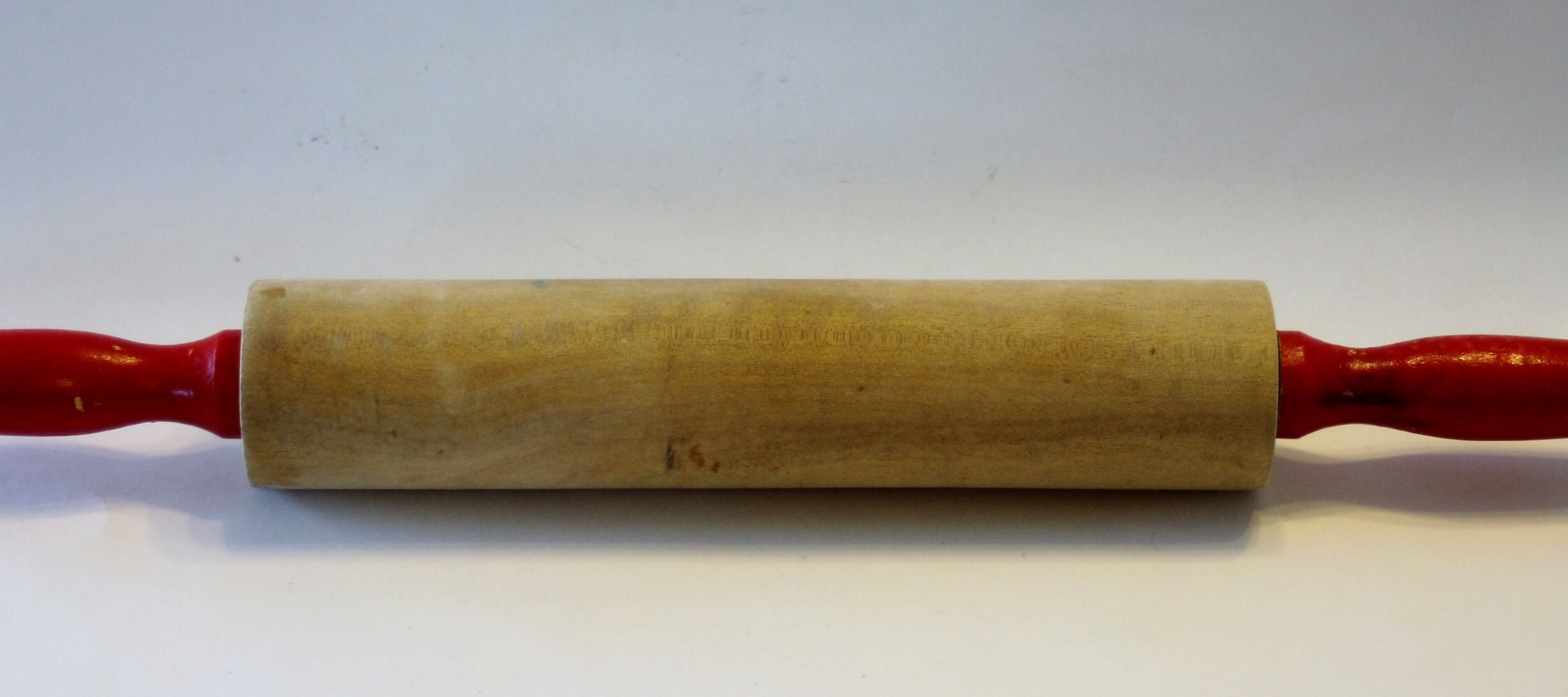 SALE 18 Red Handled Rolling Pin Vintage Housewares - Etsy