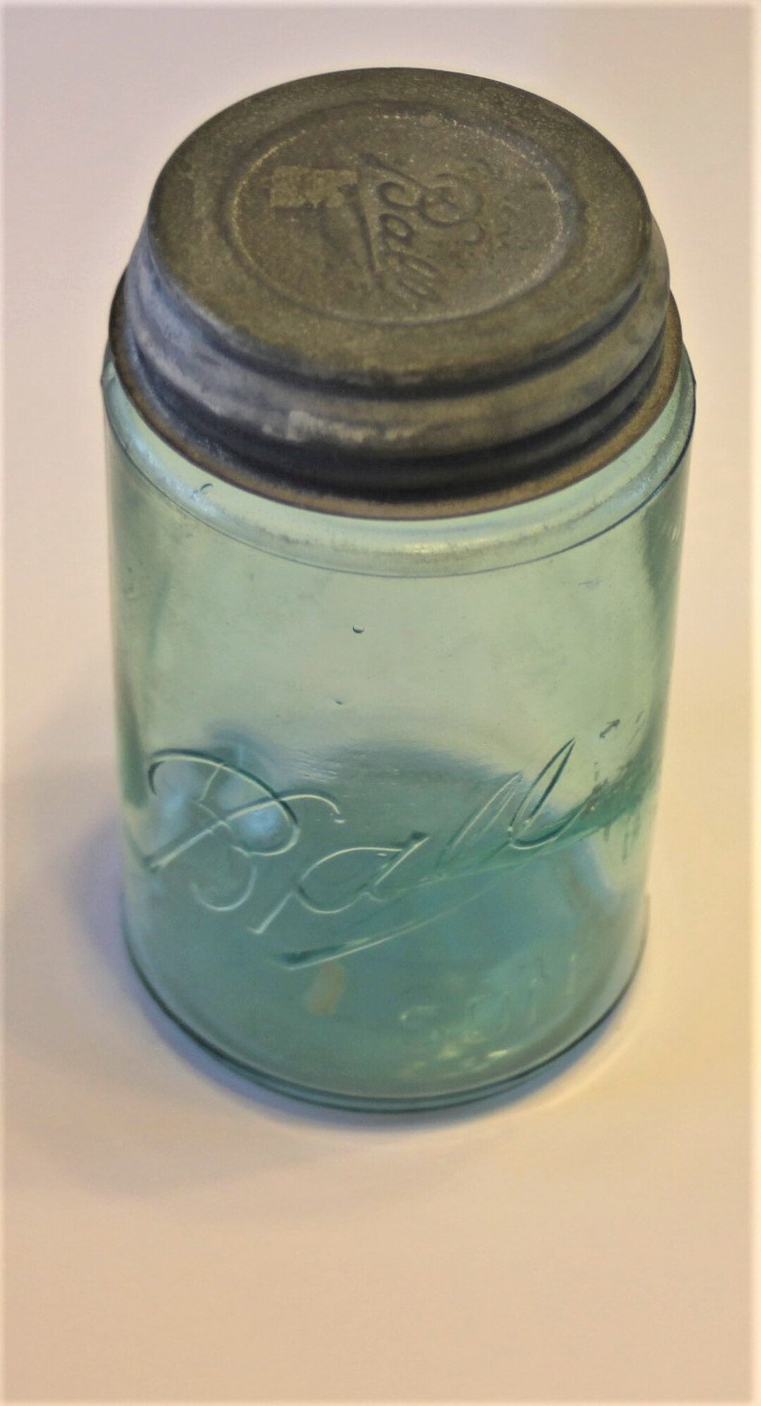 Ball Mason Aqua Blue/teal Colored Canning Jar (one Pint Size) With Zinc ...