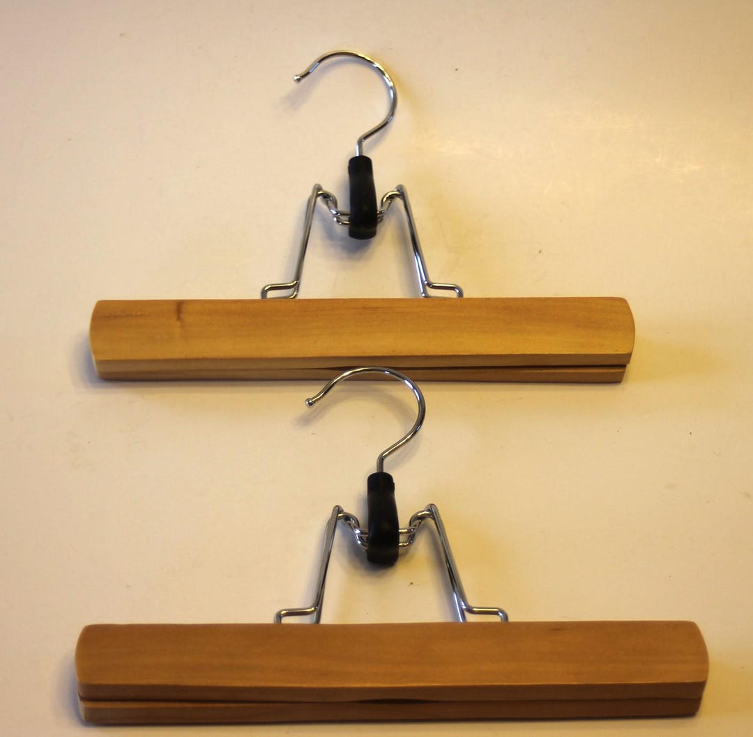 Vintage Wood Clamp Hangers: 9" Pant & Skirt Display - Etsy