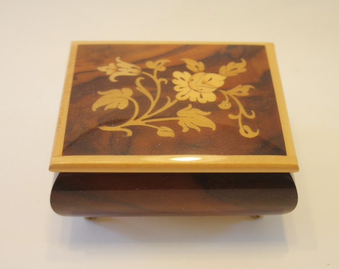 Music Box: Inlaid Wooden Floral Music Box Made in Italy - Etsy