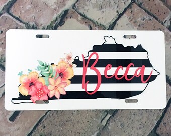 Kentucky Custom License Plate Flag - Etsy