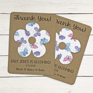 Thank You "spring Butterfly" Seed Paper Flowers Baby Shower Favors (set ...
