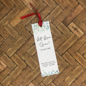 20 Bridal Shower Bookmarks Plantable Wildflower Seeded Recycled Paper ...