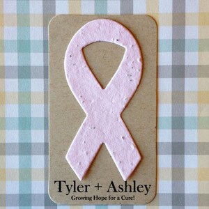 16 Awareness Ribbon Plantable Seeded Paper Shape Mini Favors 2" X 3.5 ...