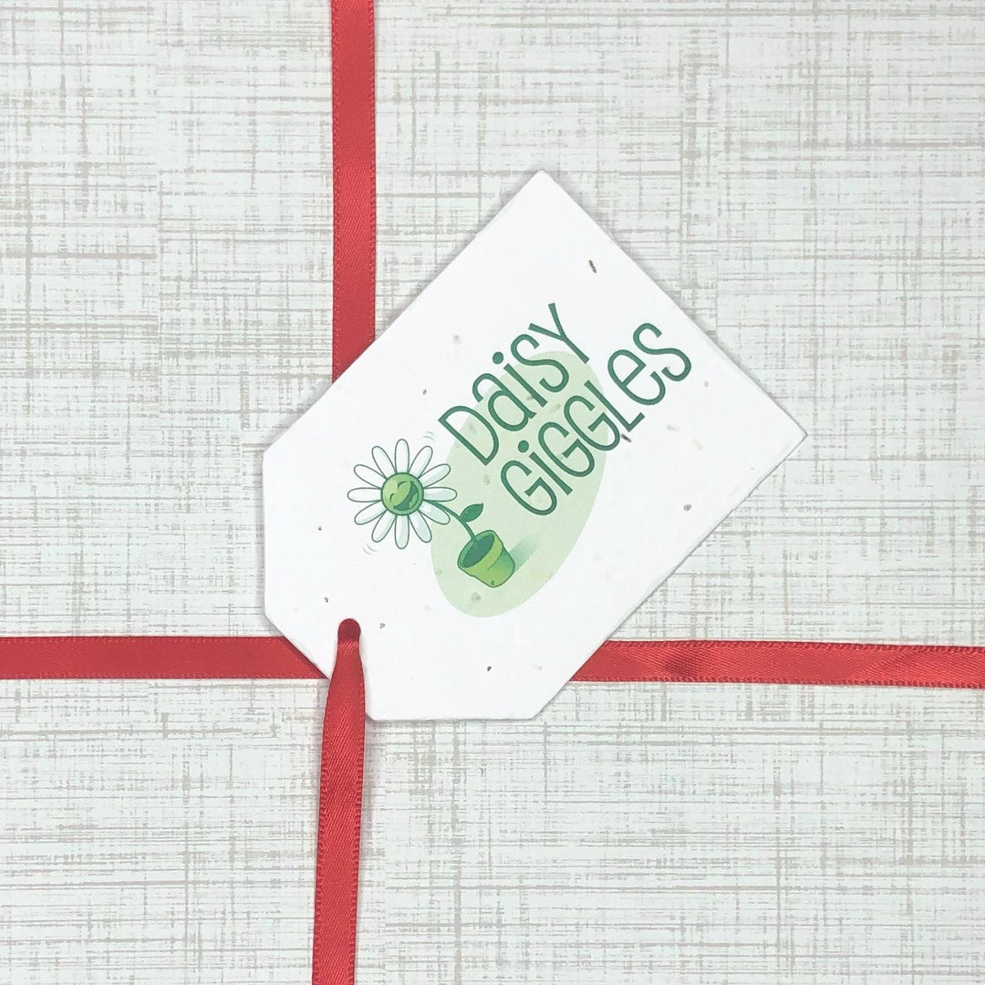 Business Gift Tags, Plantable Seed Paper Tags Set of 24, Size 2.5" X 3. ...