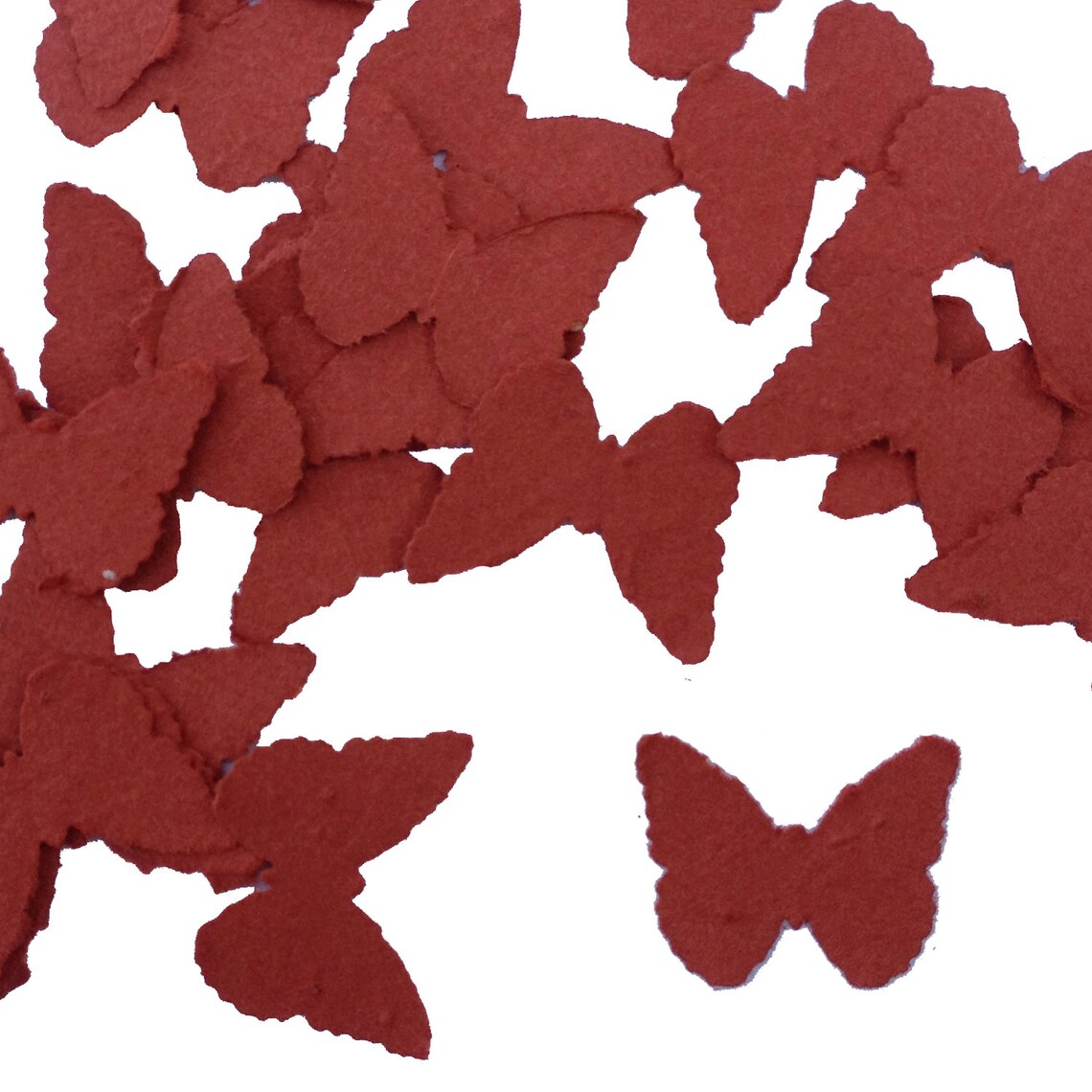 Brick Red Butterfly Shaped Plantable Seed Paper Confetti, Wildflower ...