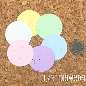24 Pastel Round Seed Paper Coins - 3 Sizes Available - Eco-friendly ...