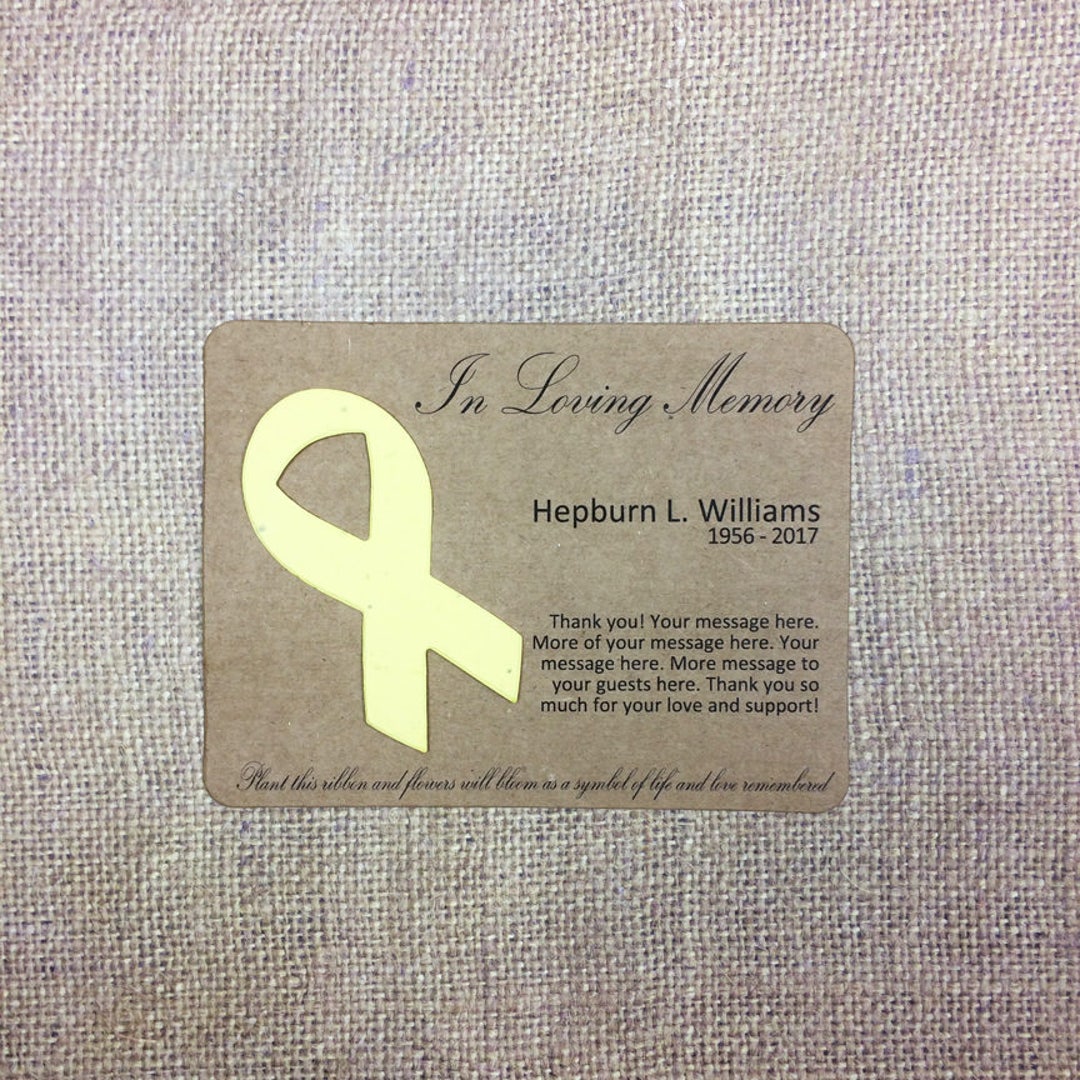 Support Our Troops Yellow Ribbon Memorial Plantable Seed Recycled Paper ...
