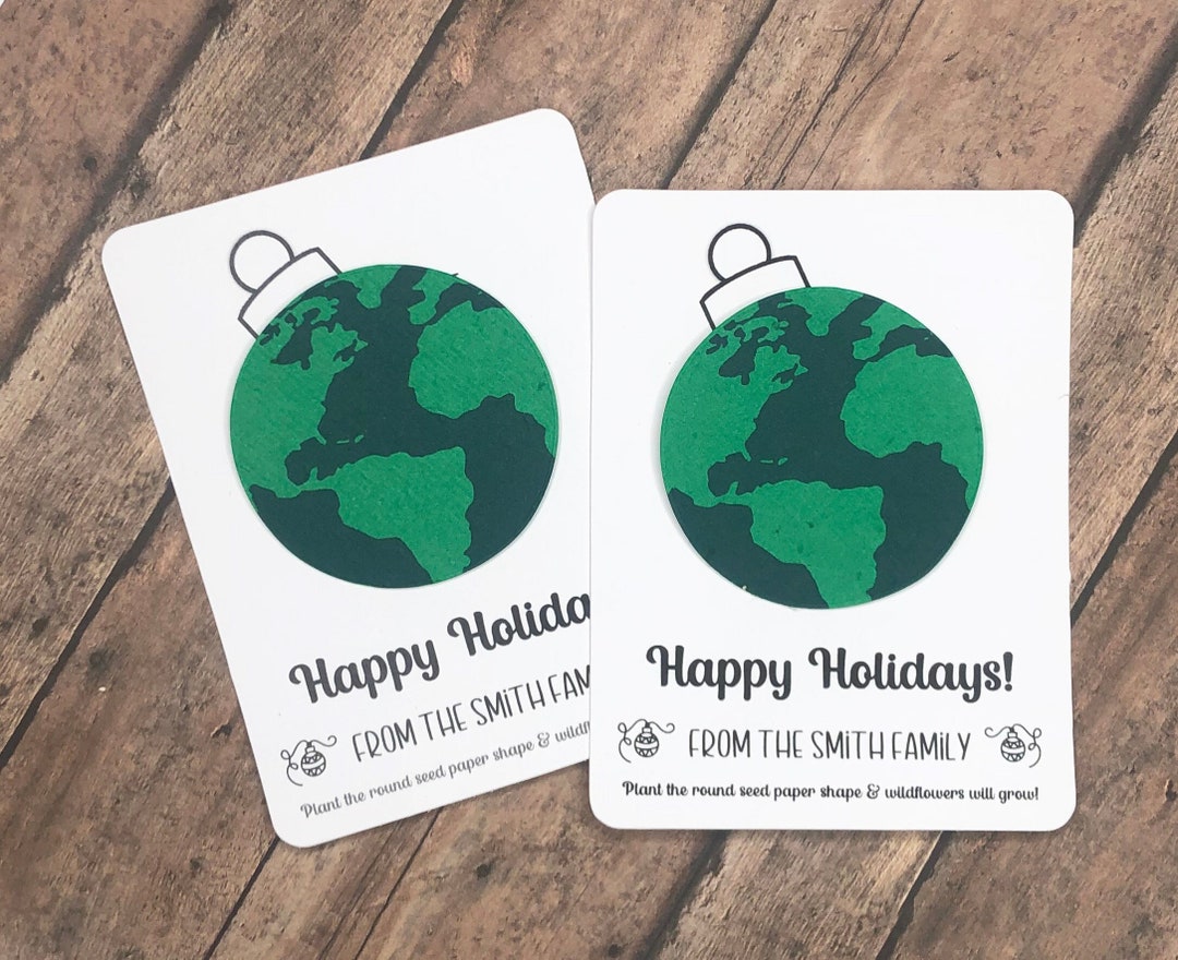 Earth Ornament Balls Design Flat Christmas Cards (set of 12 ...