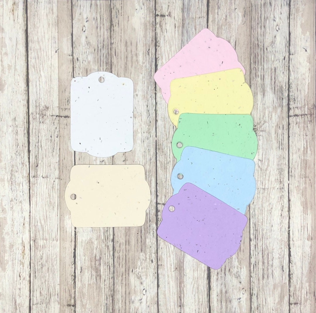 24 Fancy Gift Tags, Blank Plantable Seed Paper Favor Tags Set of 24 ...