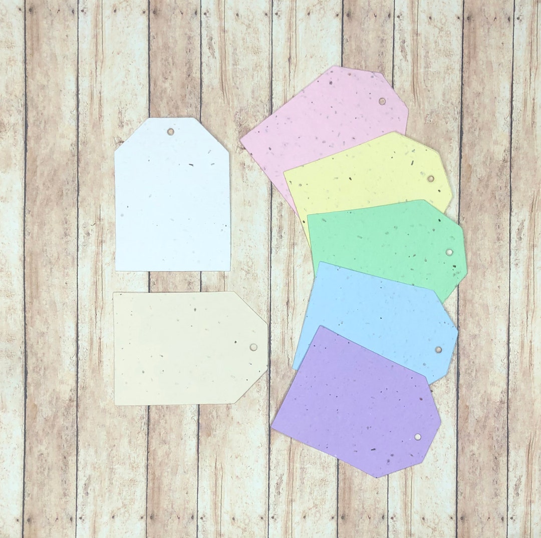 24 Classic Gift Tags, Blank Plantable Seed Paper Favor Tags Set of 24 ...