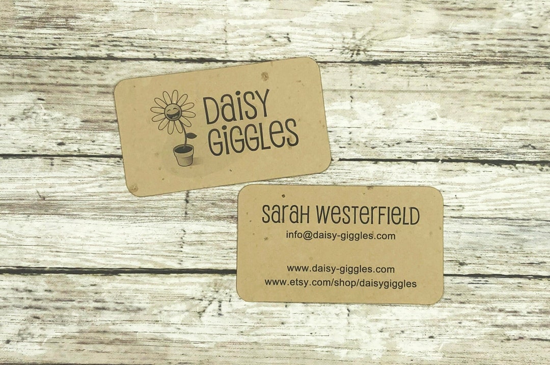 Latte Light Brown Business Cards Plantable Wildflower Seeded Recycled ...
