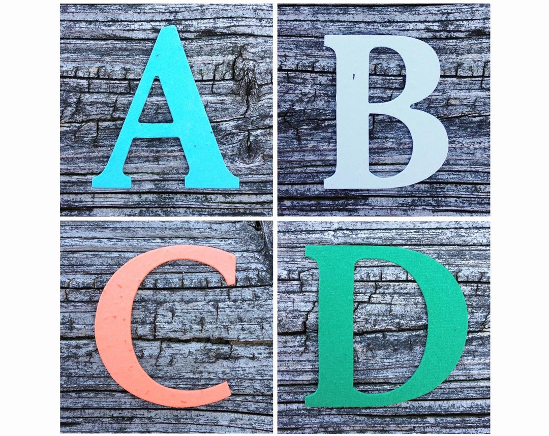 20 Monogram Letter Plantable Seeded Paper Shape Favor 2.5" Size - 39 ...
