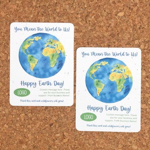 Vivid Earth Day Plantable Full Seed Paper Cards (set of 12) - Eco ...