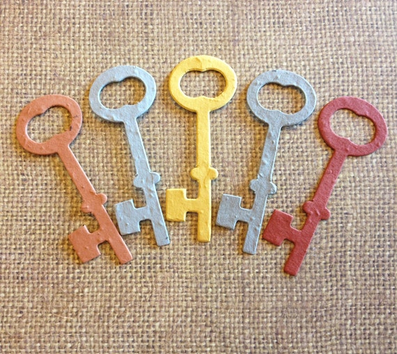 20 Skeleton Key Plantable Seeded Paper Shape Favors 3 X | Etsy