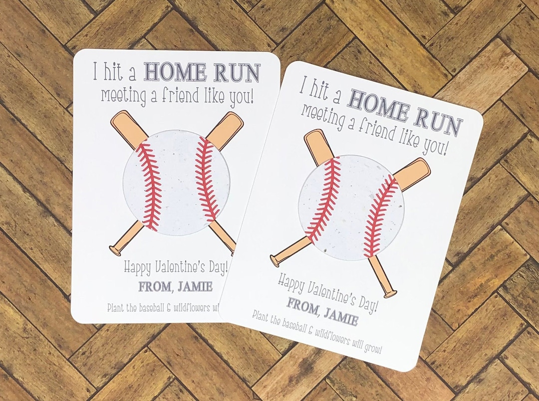 12 Home Run Baseball Theme Valentine's Day Plantable Seed Recycled ...