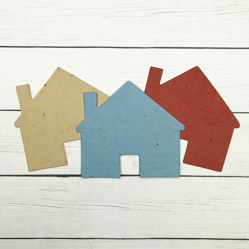 9 House Home Plantable Seeded Paper Shape Favors 3", Available in 28 ...