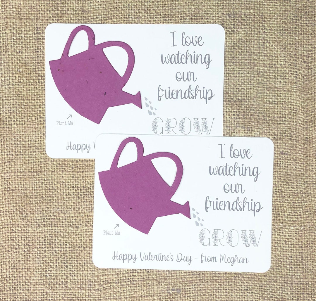 Watering Can Happy Valentine's Day - Plantable Seed Recycled Paper ...