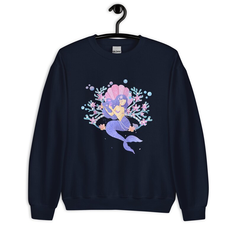 Mermaid Unisex Sweatshirt, Mermaid Cottagecore Sweatshirt, Under the ...