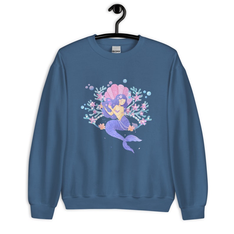 Mermaid Unisex Sweatshirt, Mermaid Cottagecore Sweatshirt, Under the ...
