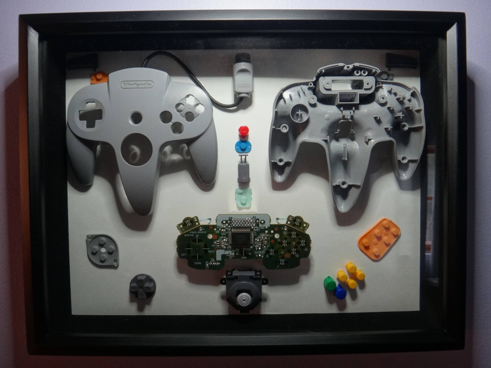 Nintendo64 Controller Inside View Black Frame Shadow Box nintendo ...