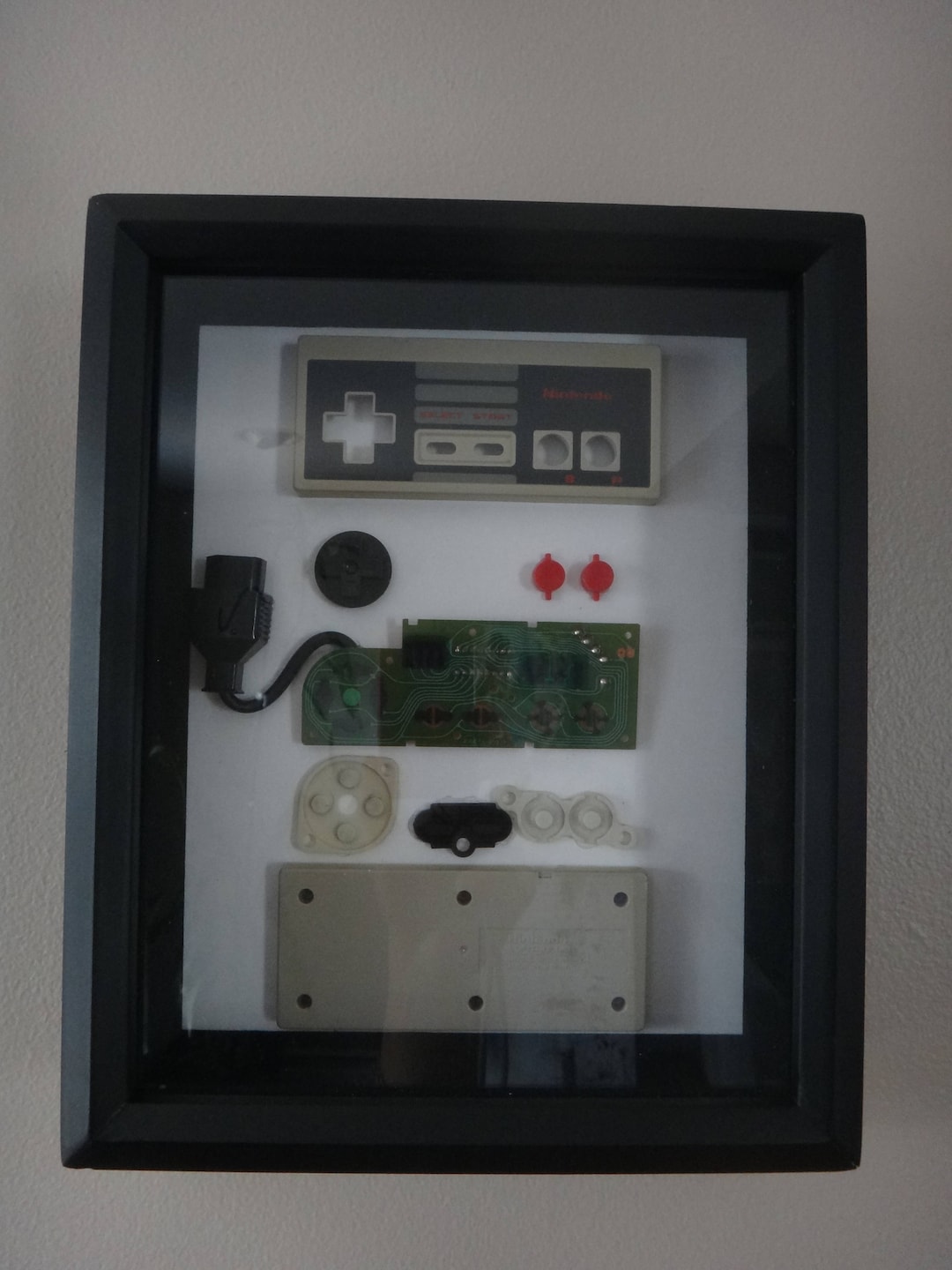 Nintendo Controller - Inside View Black Frame Shadow Box (original NES ...