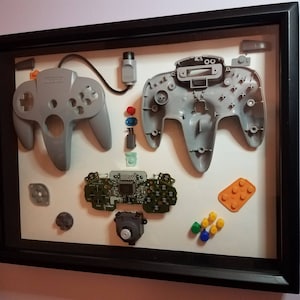 Nintendo64 Controller - Inside View Black Frame Shadow Box (nintendo ...