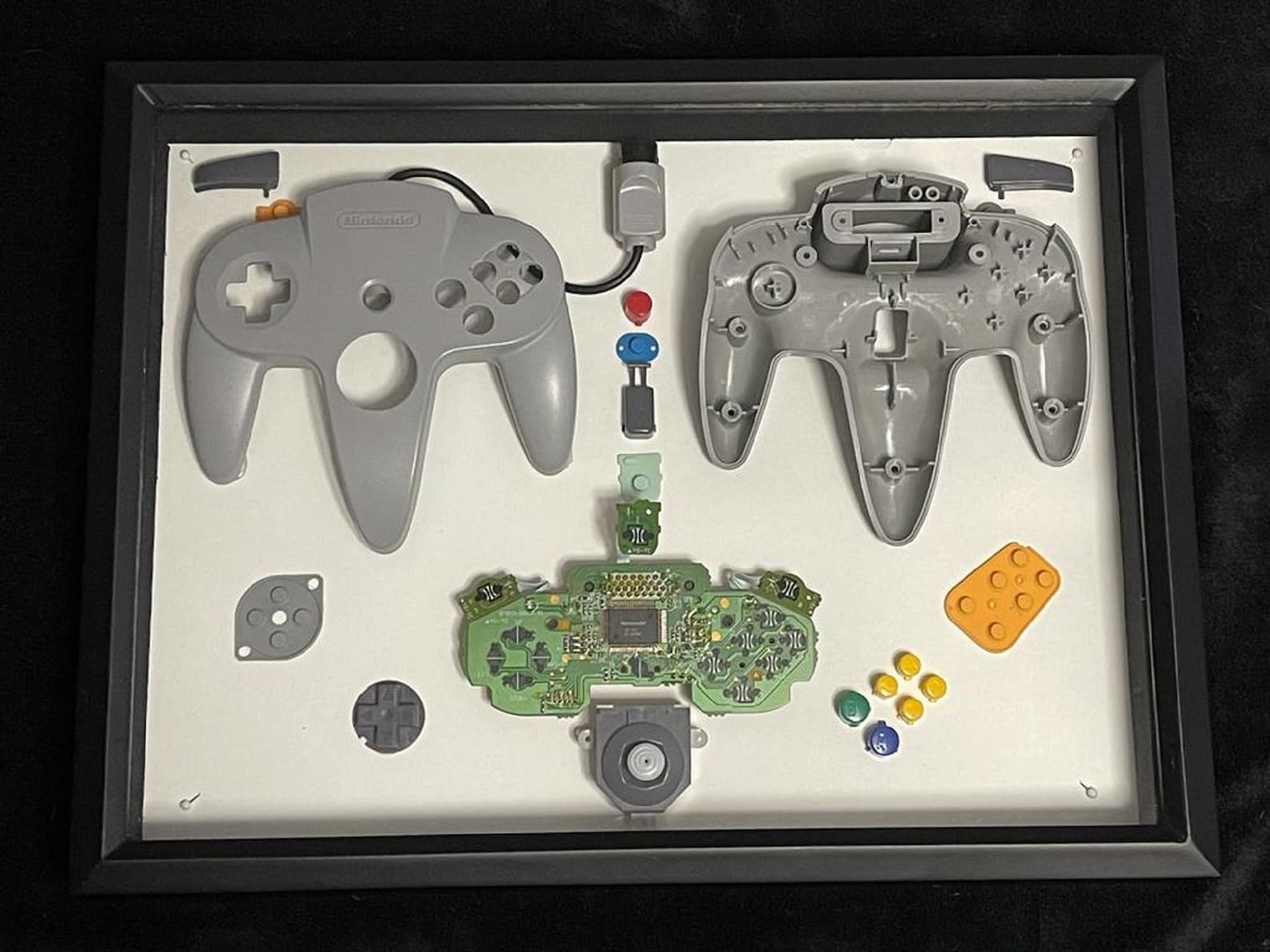 Nintendo64 Controller Inside View Black Frame Shadow Box nintendo ...