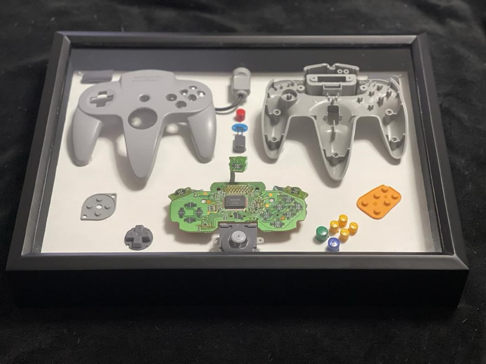 Nintendo64 Controller - Inside View Black Frame Shadow Box (nintendo ...