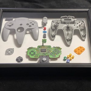 Nintendo64 Controller - Inside View Black Frame Shadow Box (nintendo ...